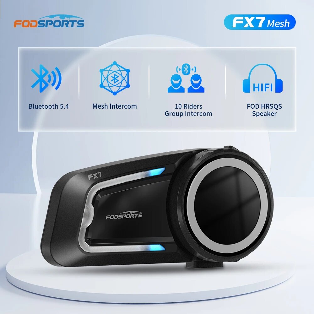 Fodsports FX7 Mesh Мотоциклетный домофон Bluetooth-гарнитура для шлема