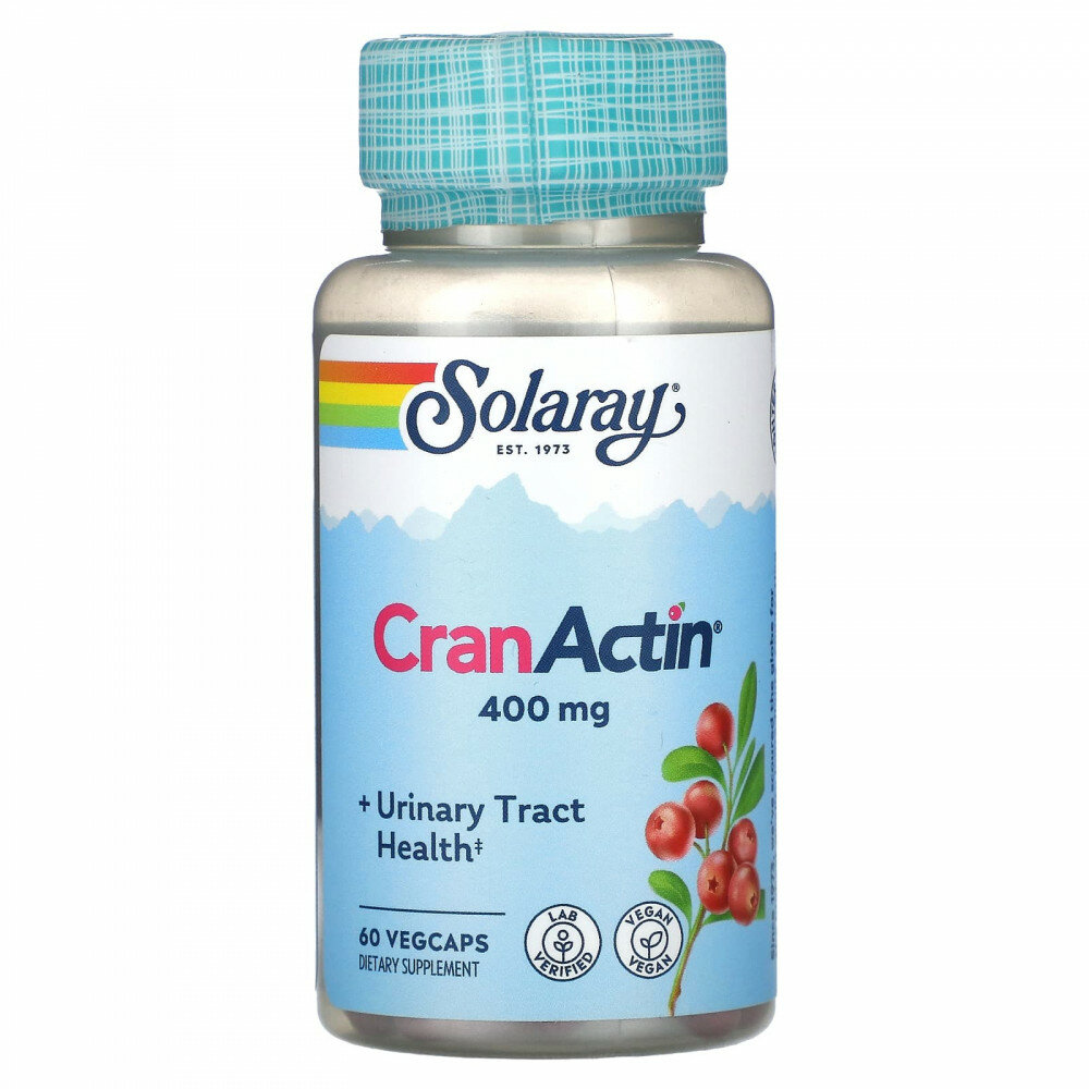 Solaray, CranActin®, 60 растительных капсул