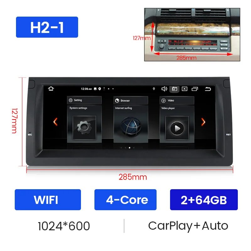 Автомобильная магнитола для авто Умная Система Android магнитола бмв е39 для BMW X5 E53 M5 E38 1996-2007, автомагнитола, стерео, мультимедийный плеер, навигатор для авто Carplay + Android Auto WIFI RDS DSP BM04H2-1