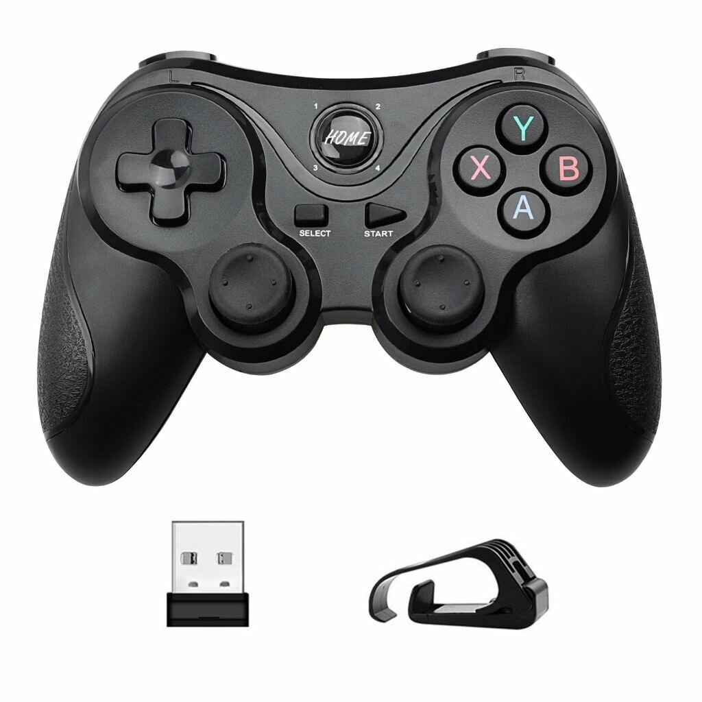 Аудио-Беспроводной игровой контроллер T3 Bluetooth + кронштейн приемник-все черное