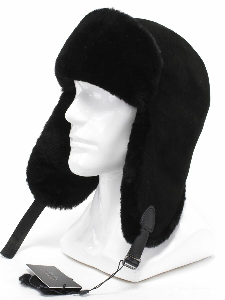 Шапка-ушанка ушанка из замши и овчины для мужчин