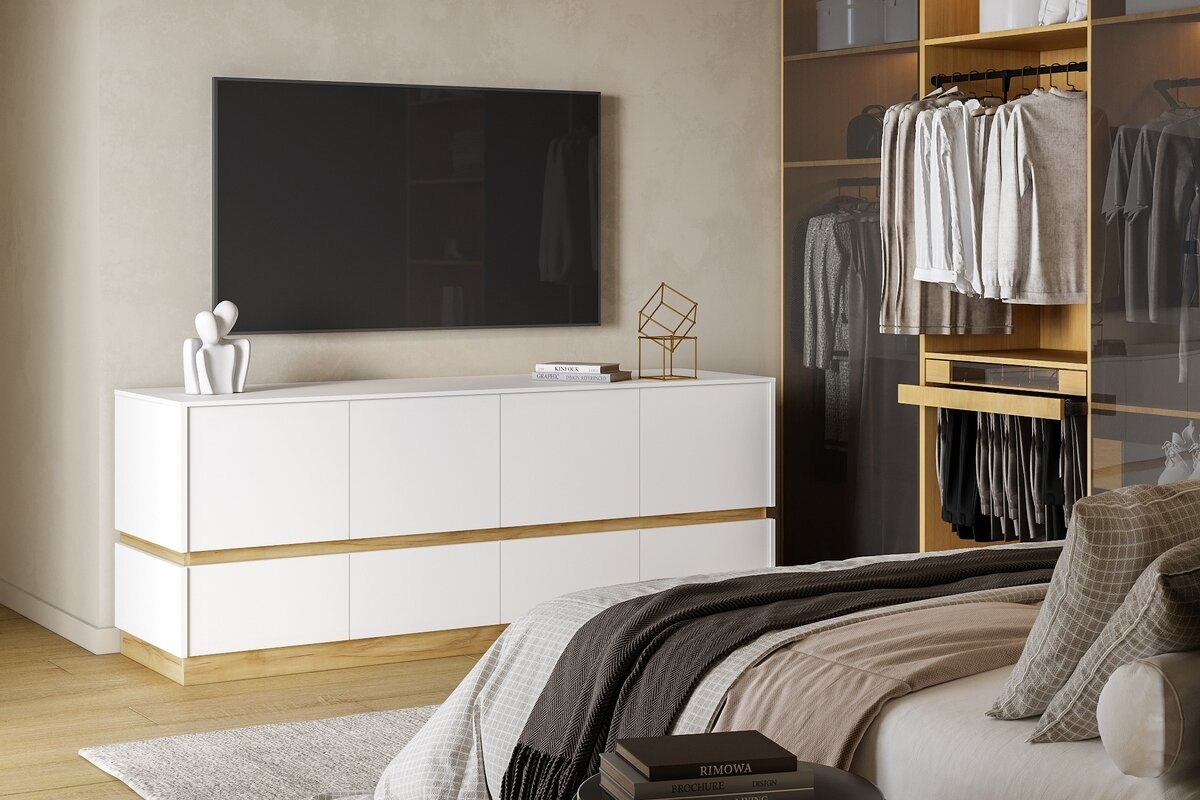 Комод Exeed-4 Белый для одежды 176.8*80*35.6