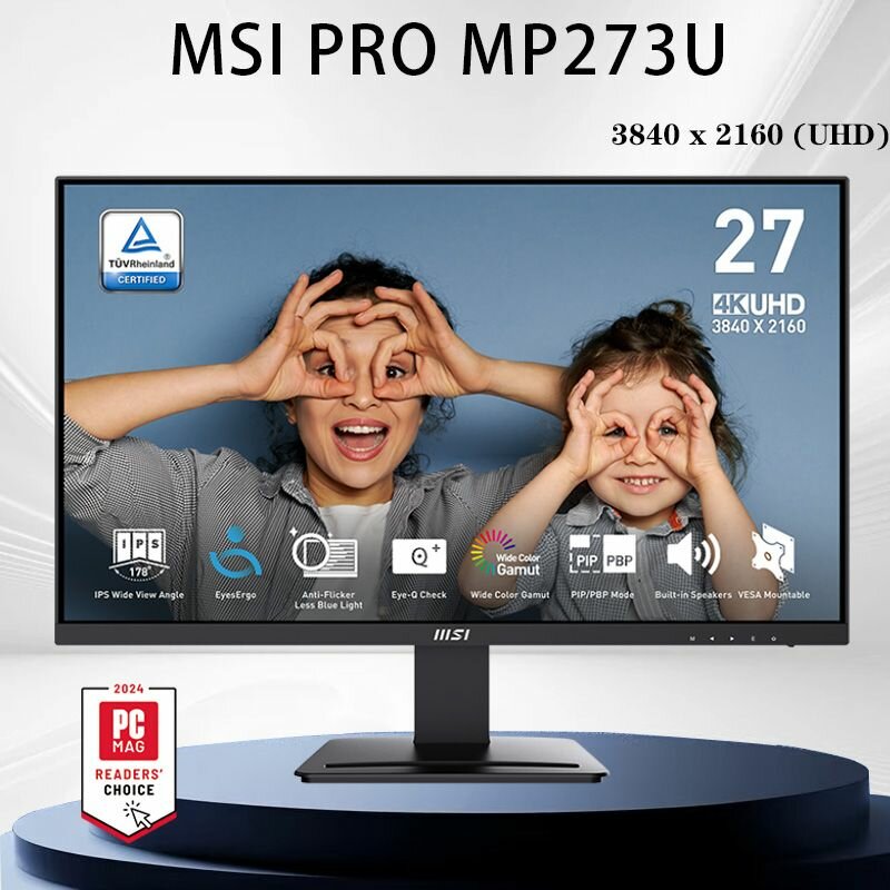 MSI 27" Монитор PRO MP273U Black, черный , Русская вилка