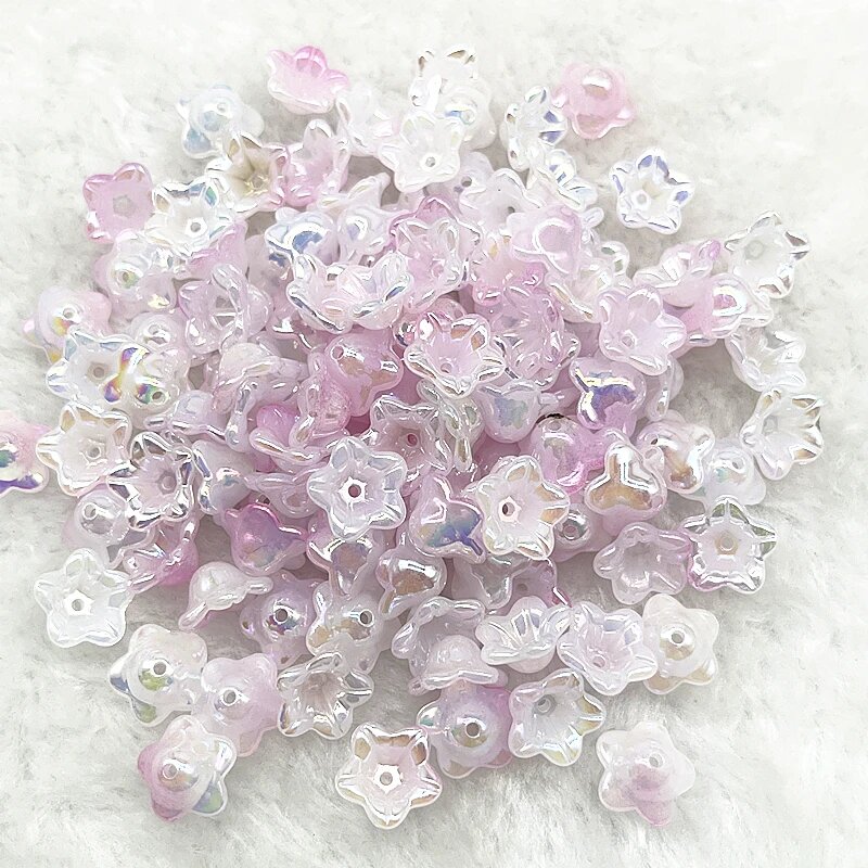 Акриловые бусины-колокольчики HWGTBBRR 7x13 мм, 50 шт Сиреневый, 25