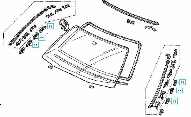 Крепеж молдинга стекла; Артикул Honda/Acura: 91525SN7G01 (Оригинал)