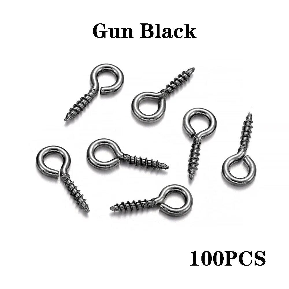 Мини булавки для глаз St.kunkka 100-200 шт. Черный, 5x10mm, Gun Black100