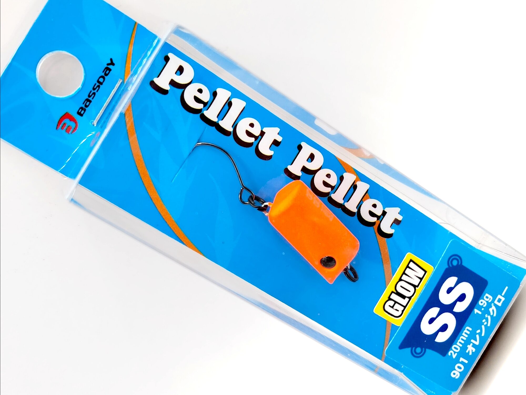 Воблер BASSDAY PELLET PELLET SS ( 20мм, 1.9гр, медленно тонущий ) - #901 Glow