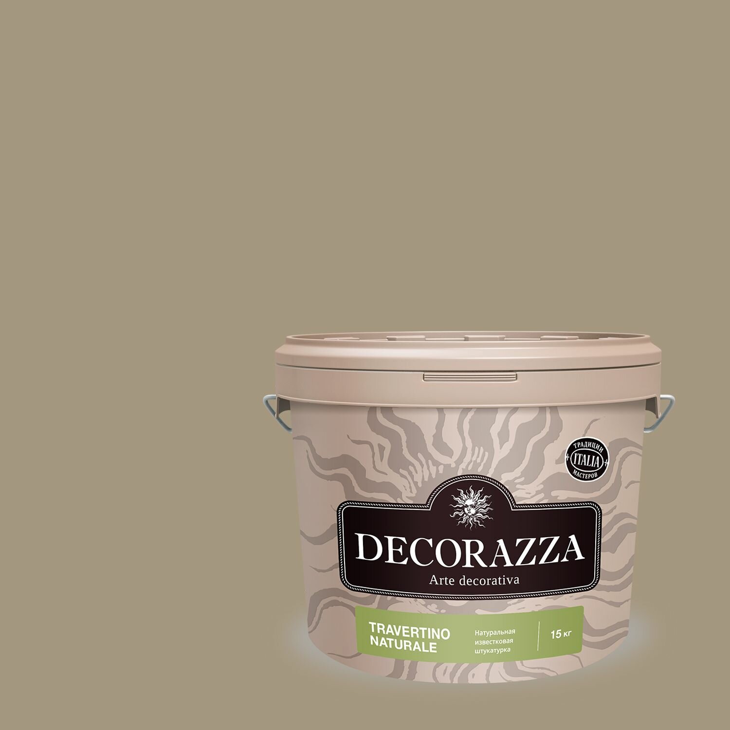 Декоративная известковая штукатурка с эффектом камня Decorazza Travertino Naturale (15кг) TRN 10-32