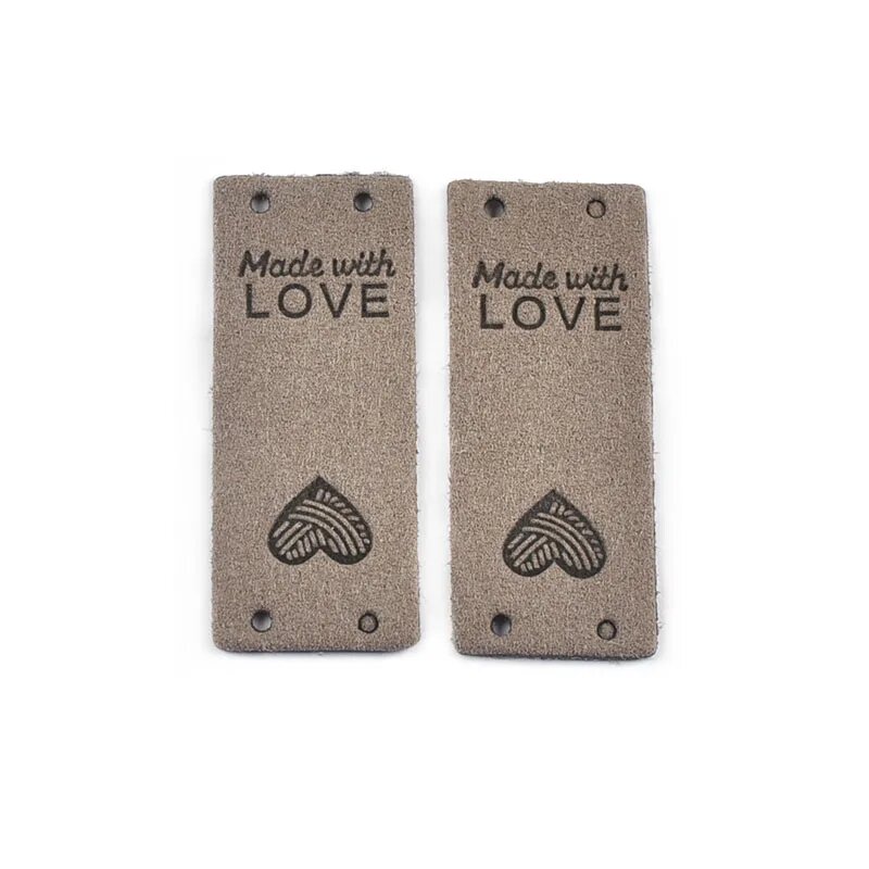 Кожаные сердечные этикетки 20 шт. 7-20Pcs