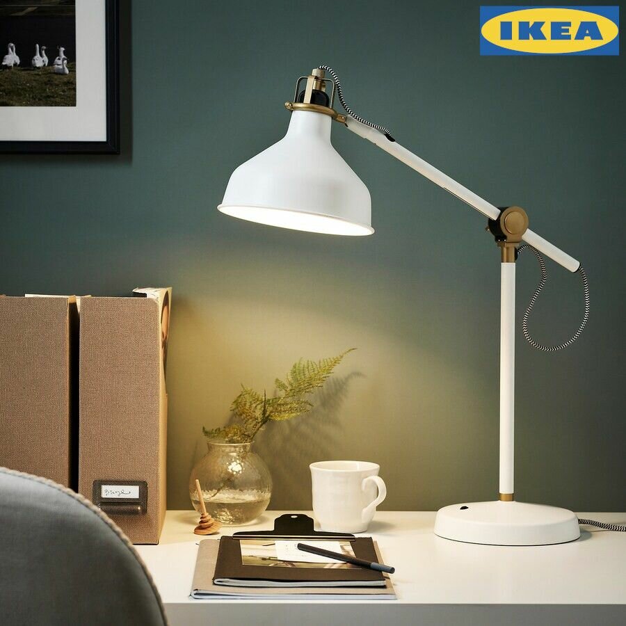 Настольная лампа светильник RANARP IKEA (ранарп икеа)