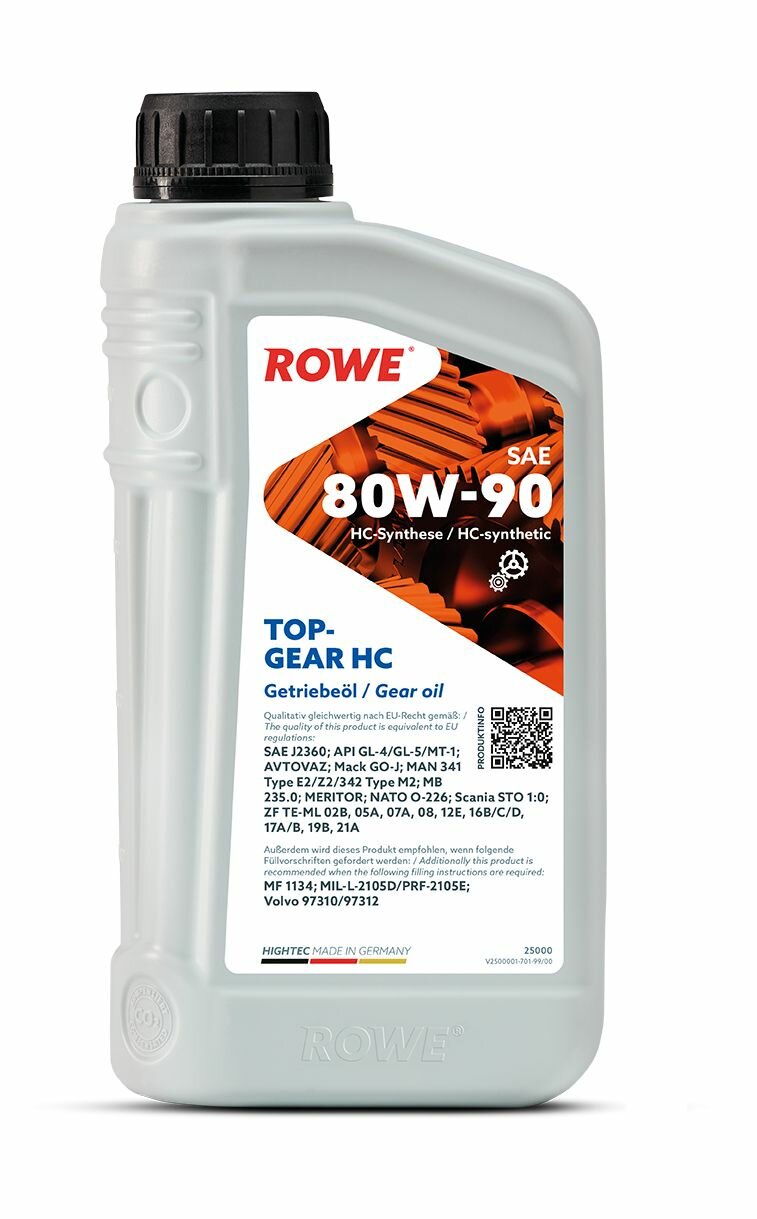 Масло трансмиссионное ROWE HIGHTEC TOPGEAR SAE 80W-90 HC 1