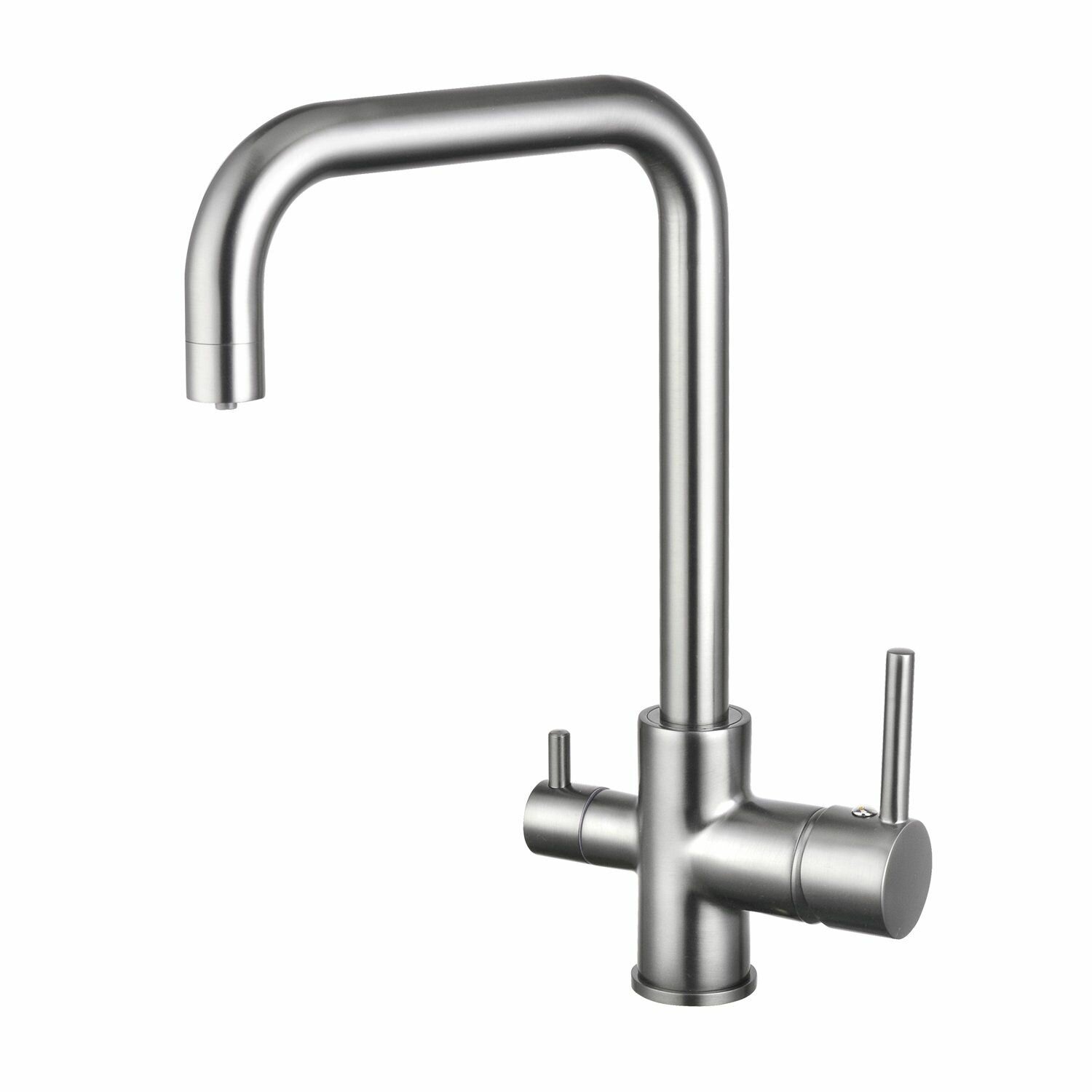 Смеситель для кухни с подключением фильтра Shevanik S2JH28FHL, сатин