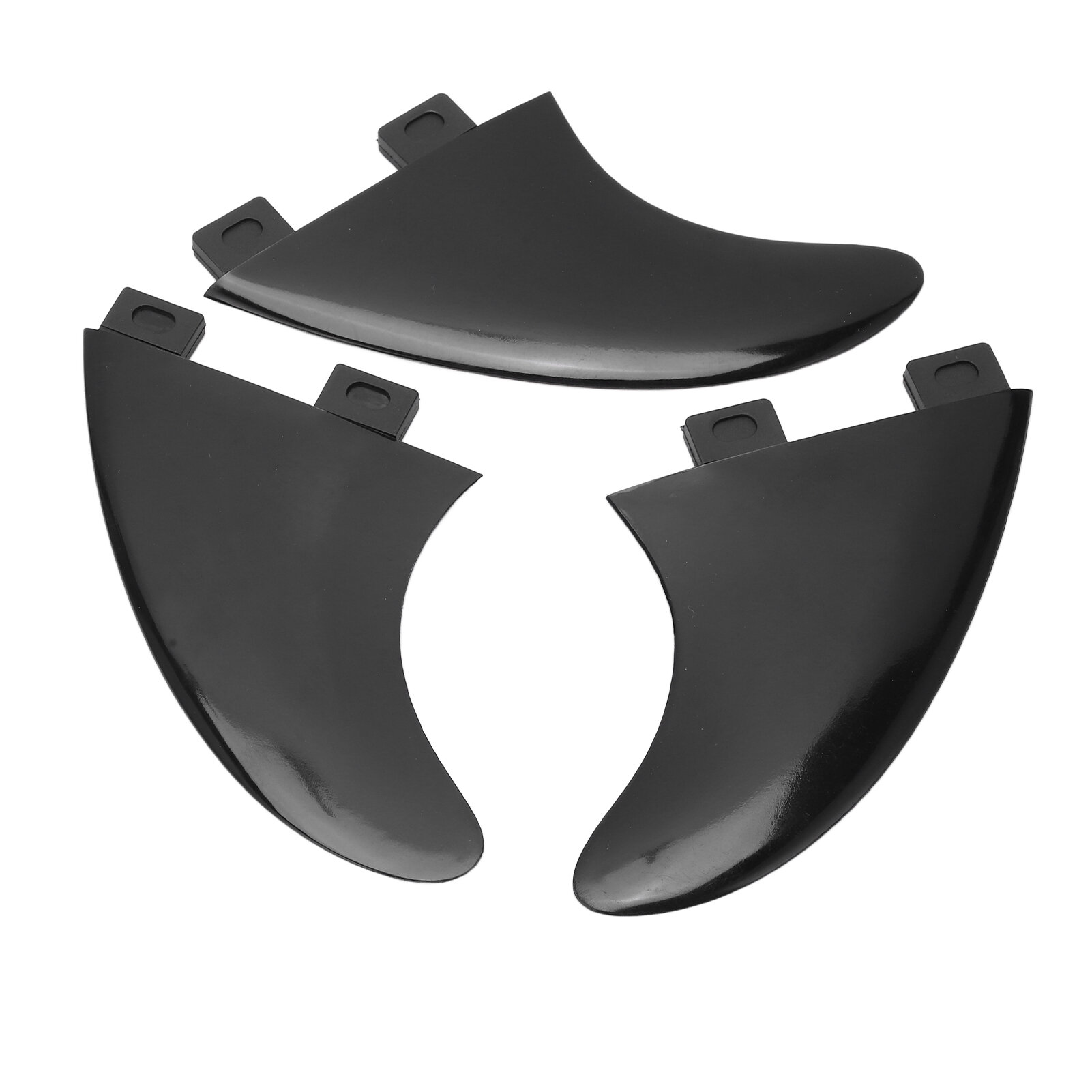 3ШТ Замена Плавника Доски Для Серфинга ПВХ Весло Доска Плавник Доска Для Серфинга Аксессуар для OutdoorBlack