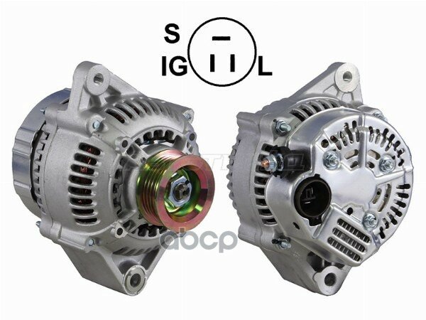 Генератор TOYOTA CARINA/CORONA/CELICA/COROLLA/SPRINTER/LEVIN 89-98 4/5AFE 12V 80A Sat арт. ST-85-0057