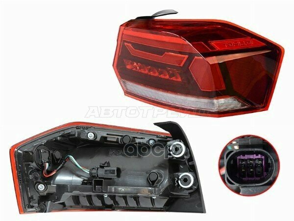 Фонарь задний Volkswagen Polo 20-22 (Справа) Sat арт. ST-441-20D1R