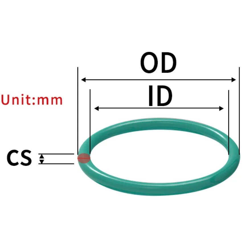 Термостойкие уплотнительные кольца ФKM 1.9/2.2/4 мм CS, комплект из 10 штук OD24xCS4-20pcs