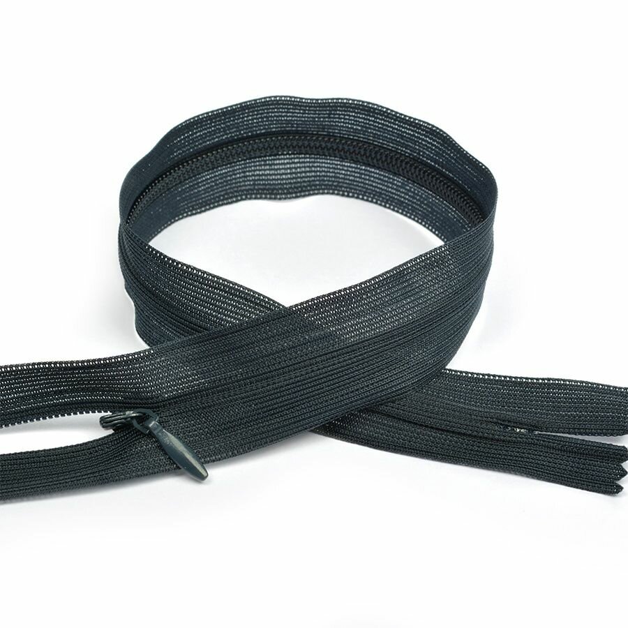 Молния MaxZipper пластмассовая, потайная, 60 см, цвет S168, темно-синий, упаковка 50 штук