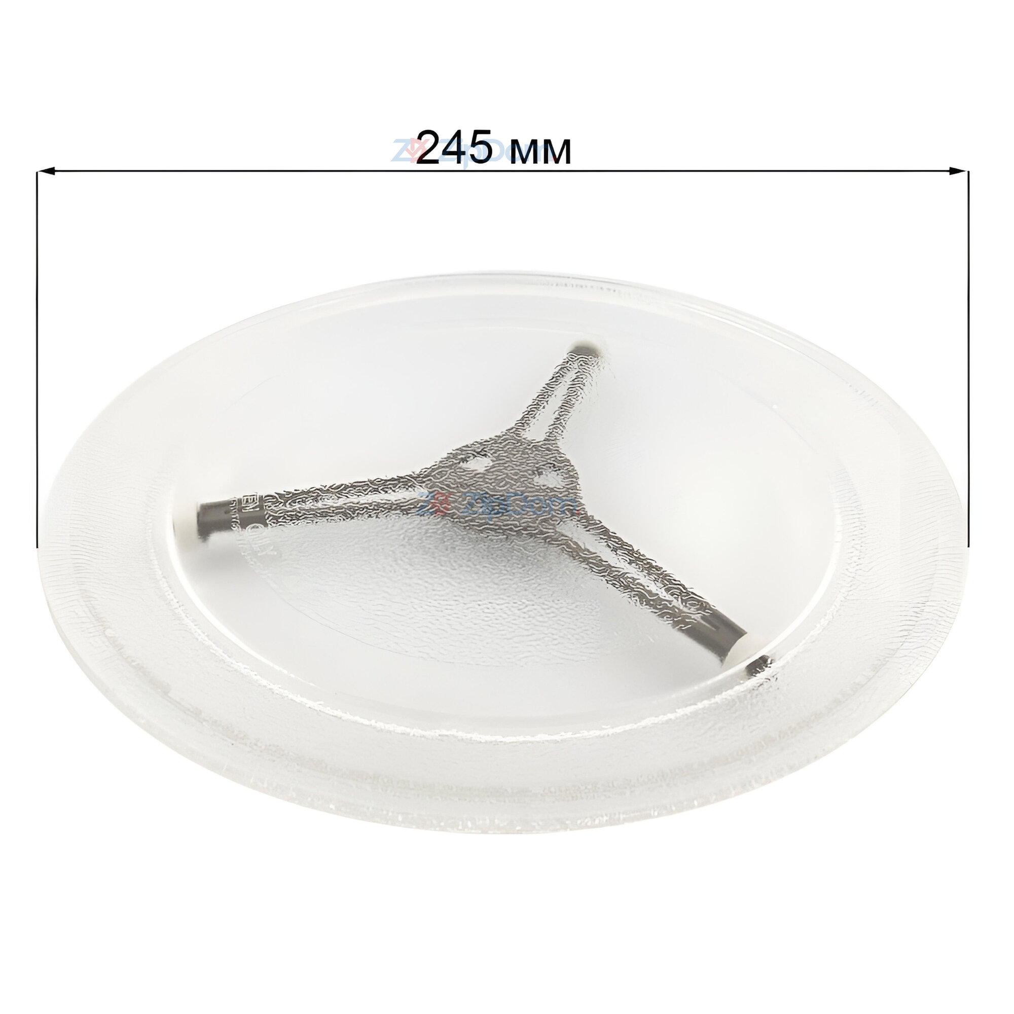 Тарелка (245 мм) для микроволновой СВЧ печи LG в комплекте с крестовиной (без крепления)