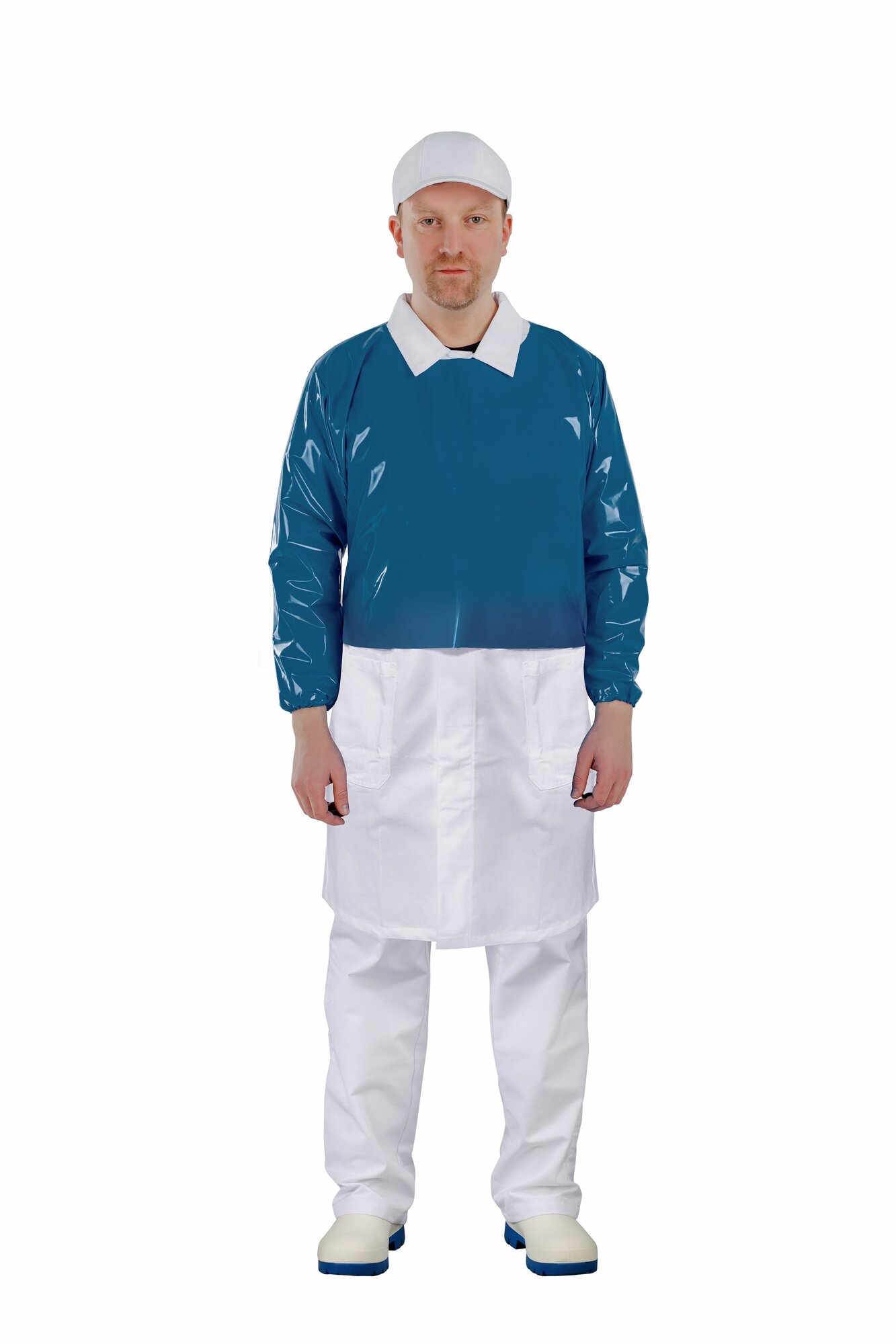 Фартук укороченный защитный, водонепроницаемый, рабочий из полиуретана