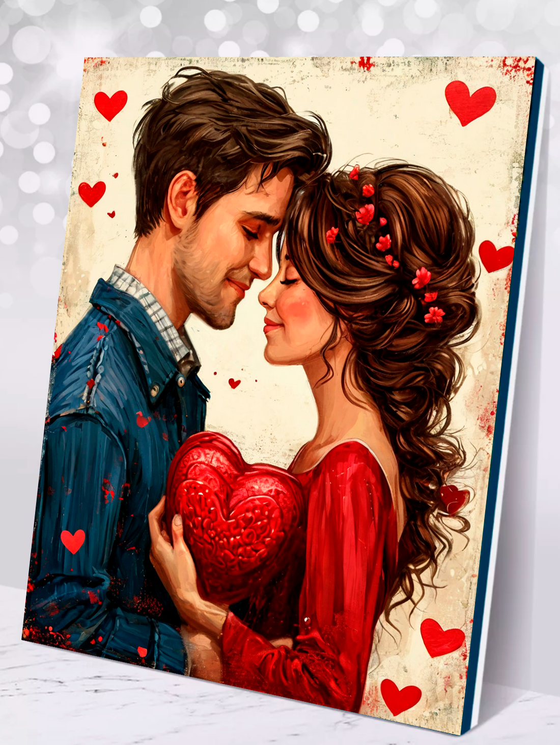 Картина по номерам "Валентинка", хлопковый холст на подрамнике 40х50 см, акрил, 000 Art Hobby Home