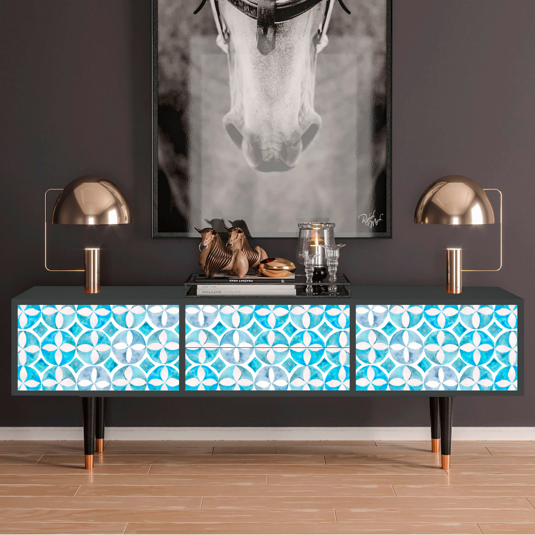 ТВ-Тумба - STORYZ - T4 Porto Mood, Размер - 170 x 59 x 48 см, Цвет корпуса - , Антрацит