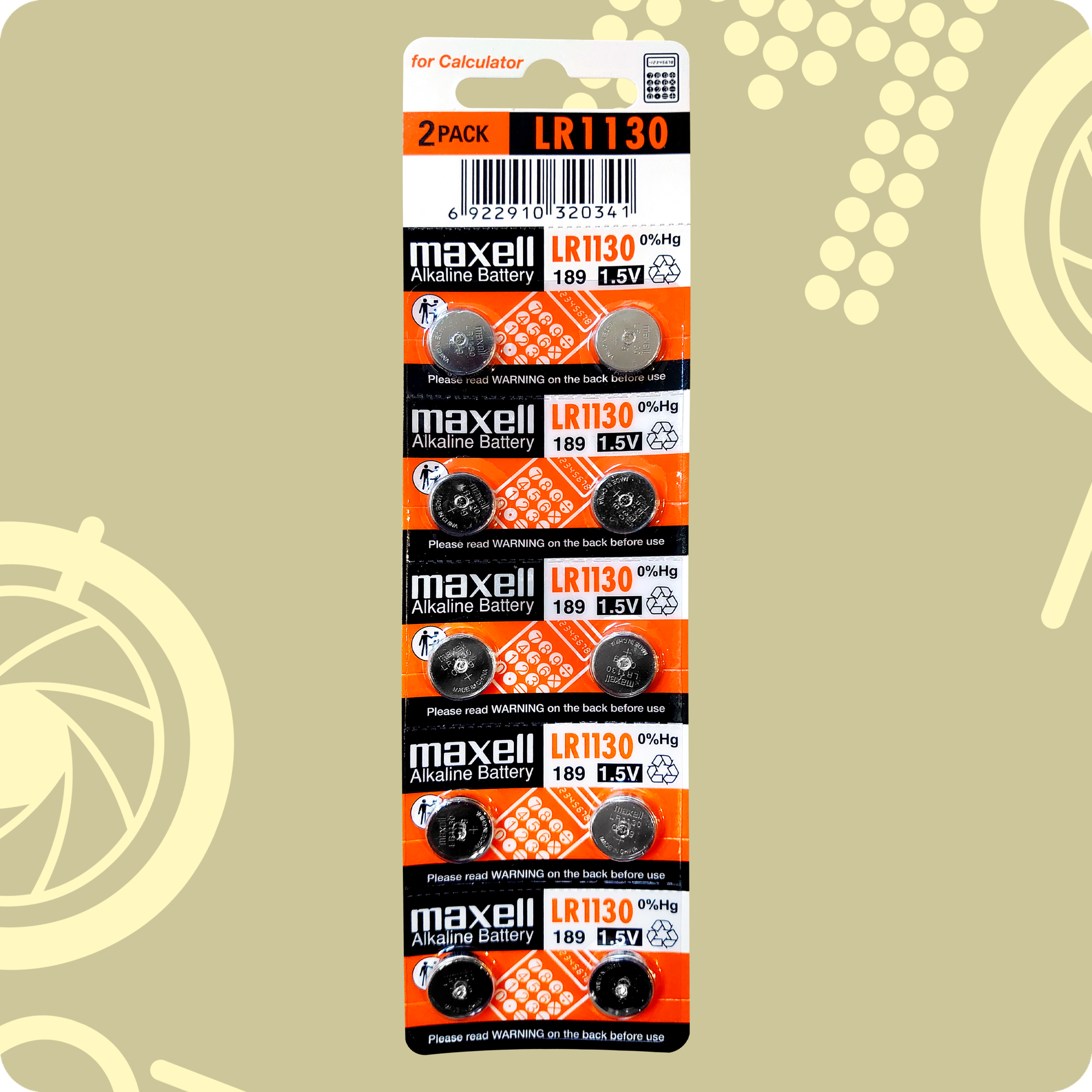 Maxell LR1130 (AG10/189/LR54) | 1,5 вольта Щелочная (алкалиновая) батарейка - 10шт.