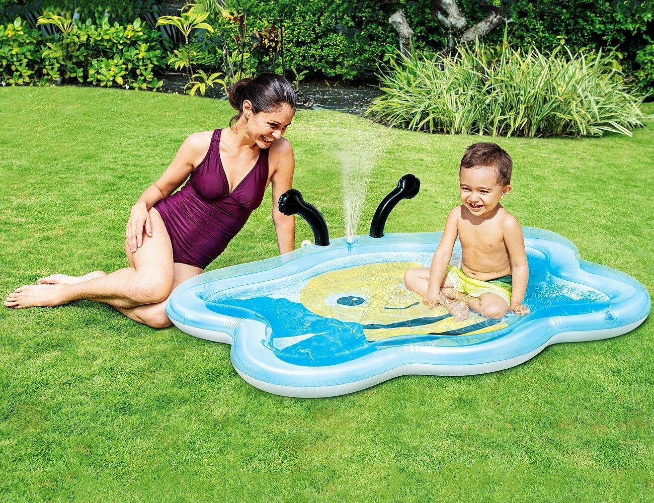 Надувной бассейн-игровой центр Шмель, 127х102х28 см, от 2 лет, 58434