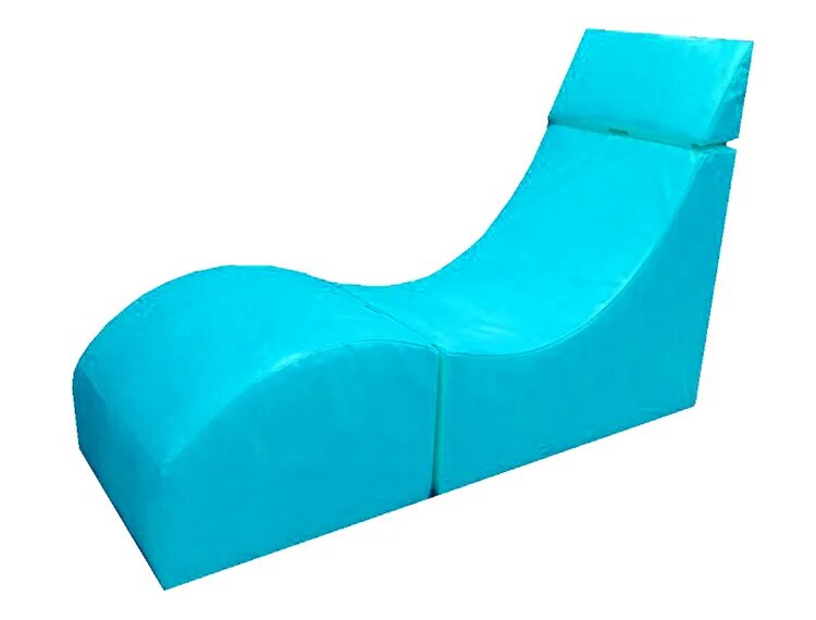 Терапевтическое релаксирующее кресло Кубик Малый - L50xB30xH40 голубой, тент DNN