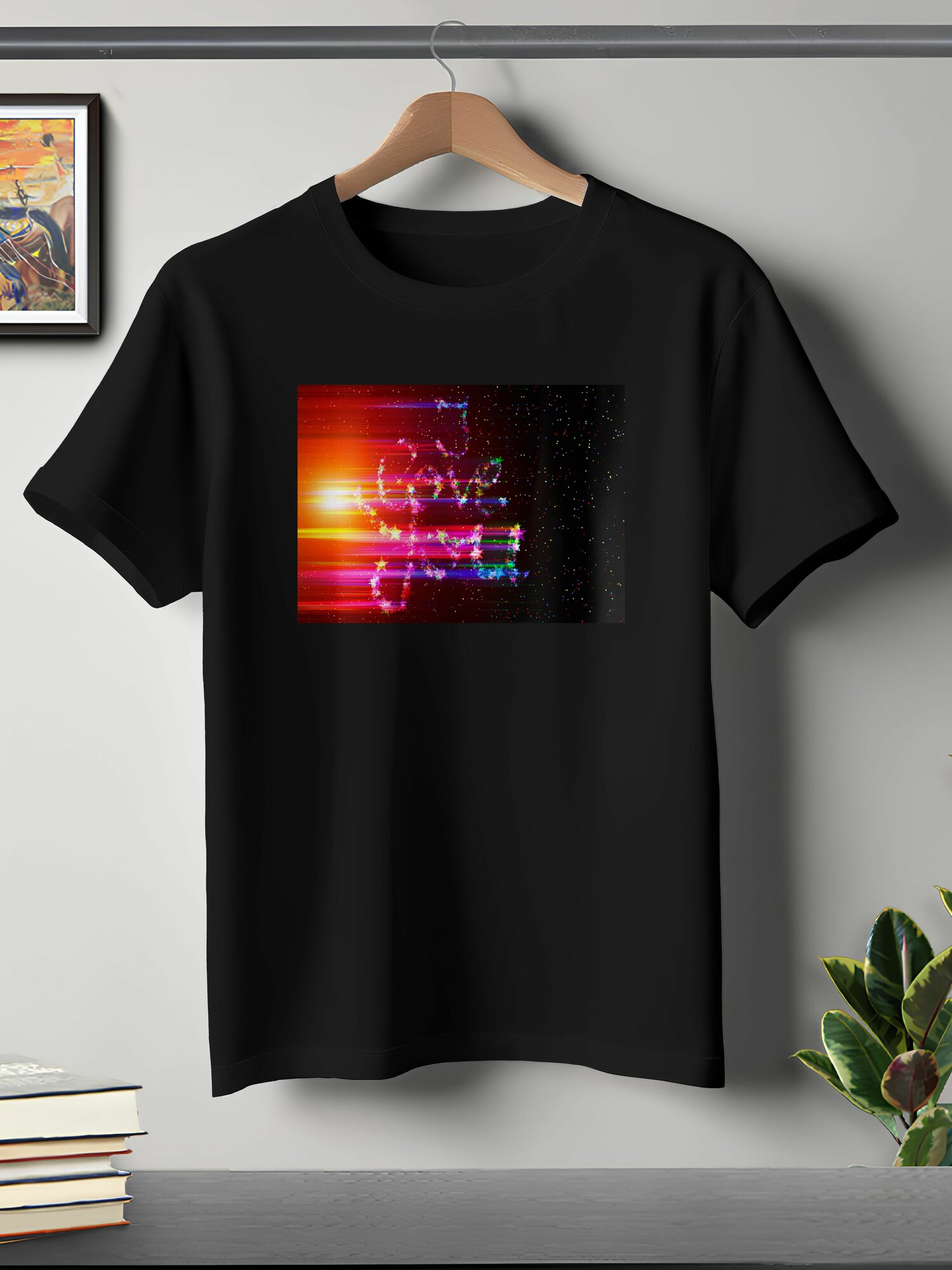 Футболка ONEQ унисекс 40-42 (XXS) размер с принтом День Святого Валентина, черная