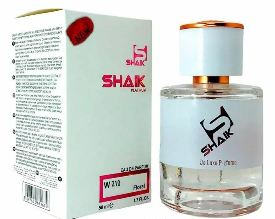 Парфюм женский SHAIK PLATINUM № 210 ROSES ELIX духи масляные , туалетная вода женская , 50 мл