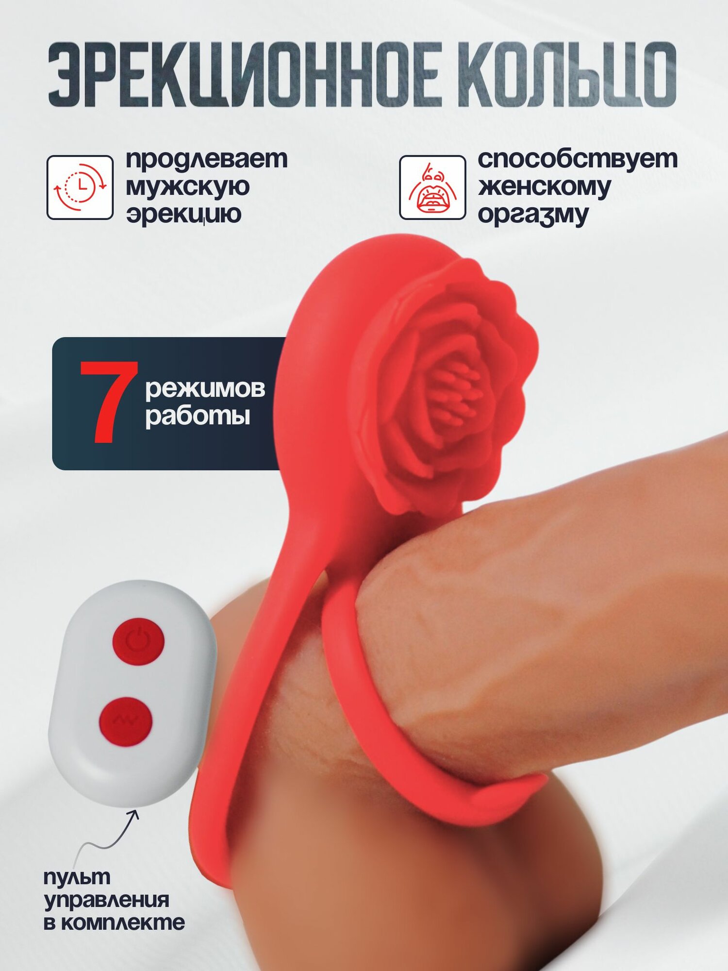 Эрекционное кольцо для мужчин , вибро кольцо на член-