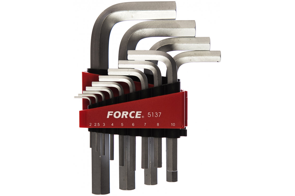 FORCE Набор ключей шестигранных Г-образных 2-19 мм 13 пр. F-5137