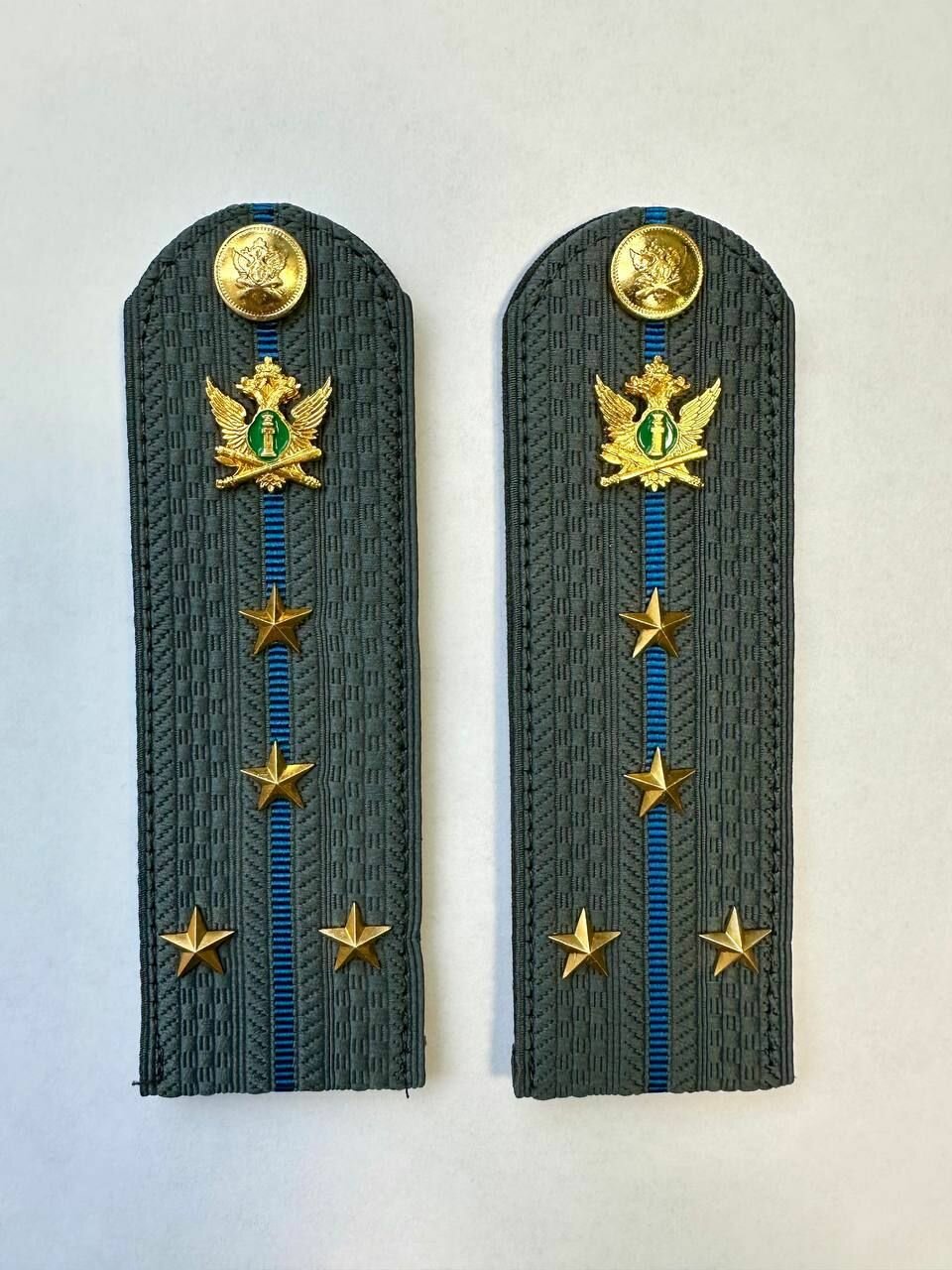 Погоны фссп с фурнитурой серые Капитан