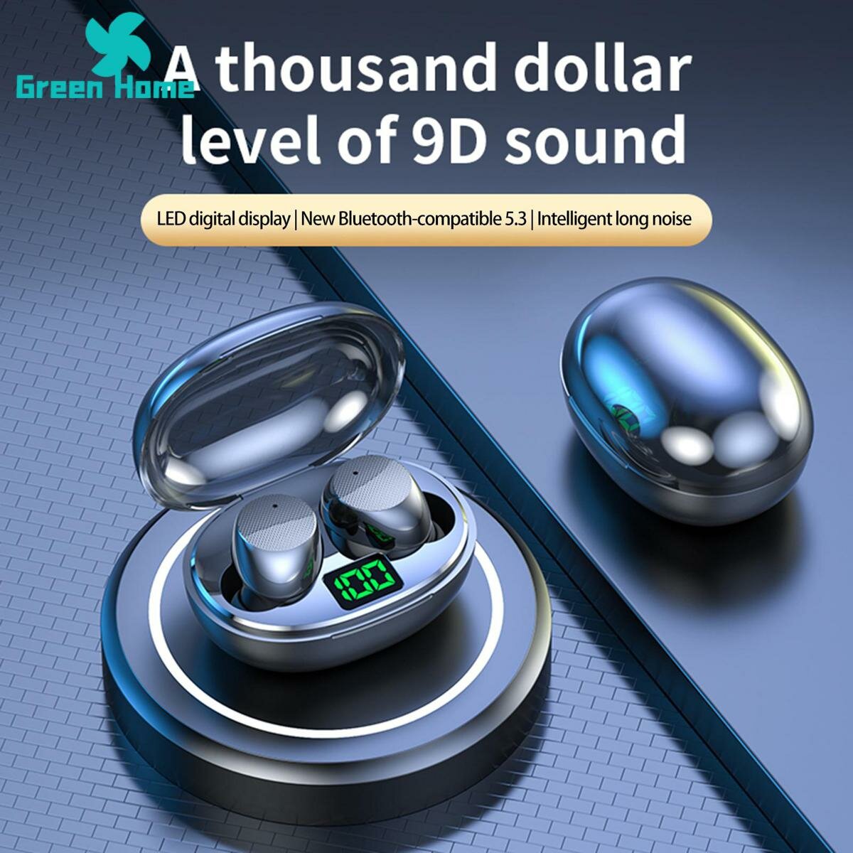 Беспроводные наушники Green Home, совместимые с Bluetooth, наушники для звонков с поддержкой HD 5.3