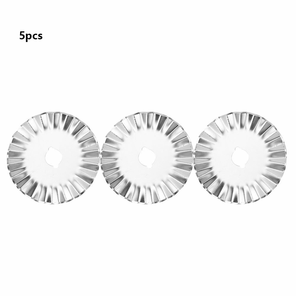 Лезвия для роторных резаков с волной 45 мм, 5 шт. в упаковке для кожи, лоскутного шитья, ткани, резки и изготовления бумаги, высококачественные сменные лезвия для роторных резаков