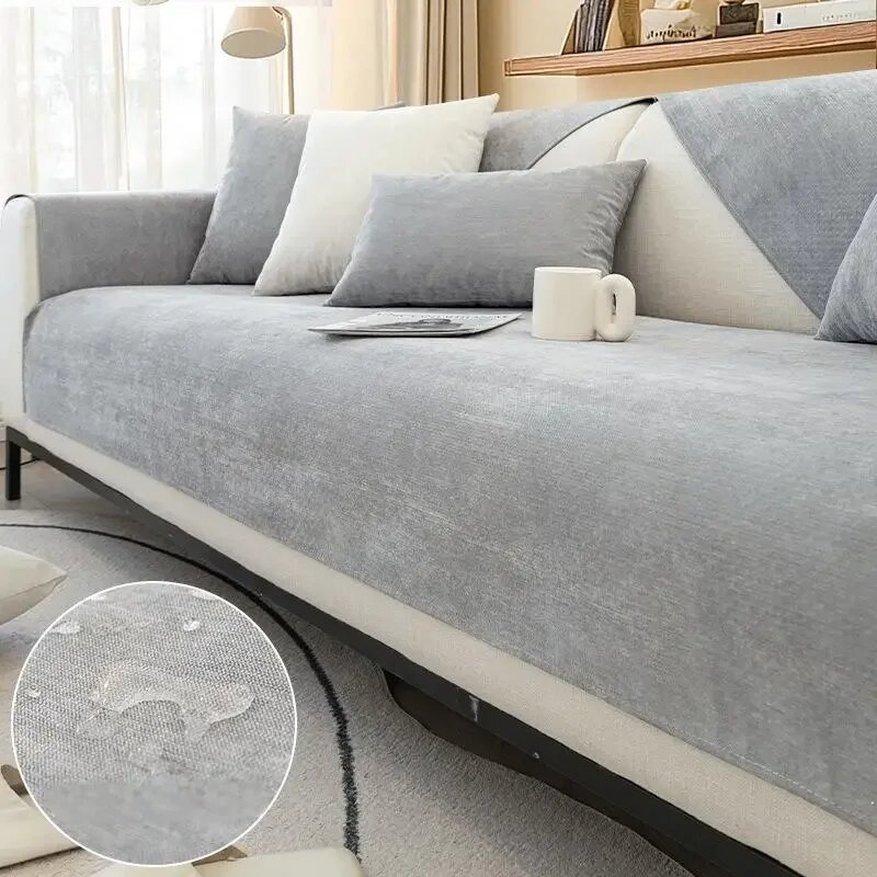 1 шт. водонепроницаемый нескользящий чехол на сиденье дивана с защитой от царапин, чехол для дивана L, коврик для дивана, полотенце для гостиной (60버 Fundas Para Sillones 70x120cm 1pc C, Серый, A2