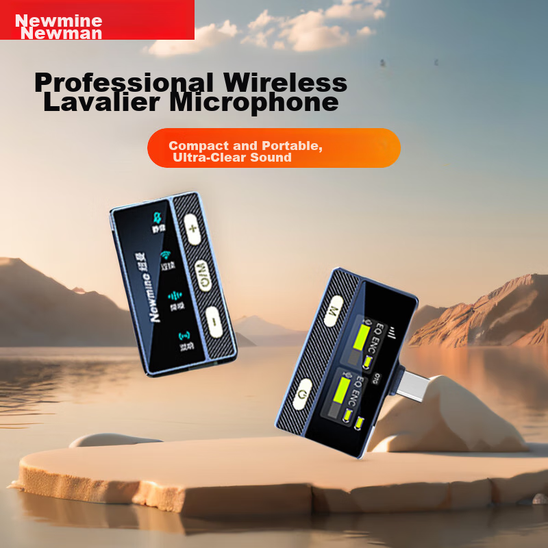 Newman MC211 wireless collar microphone anchor live recording equipment outdoor short video vibrato microphone mobile phone dedicated noise reduction portable wireless microphone Type-c version