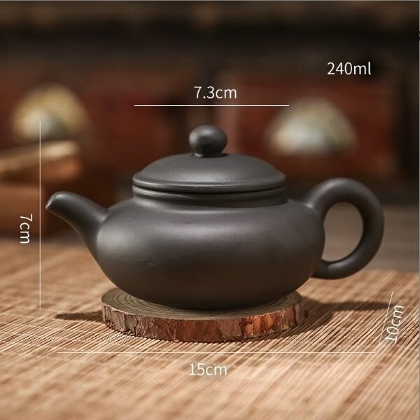 Глиняный заварочный чайник для чая ручной работы, фиолетовый, идеальный для гунфу ча и чайных церемоний