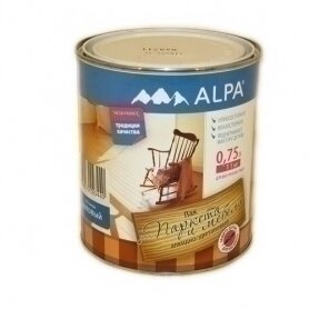 Лак ALPA для паркета и мебели полуматовый (0,75л)