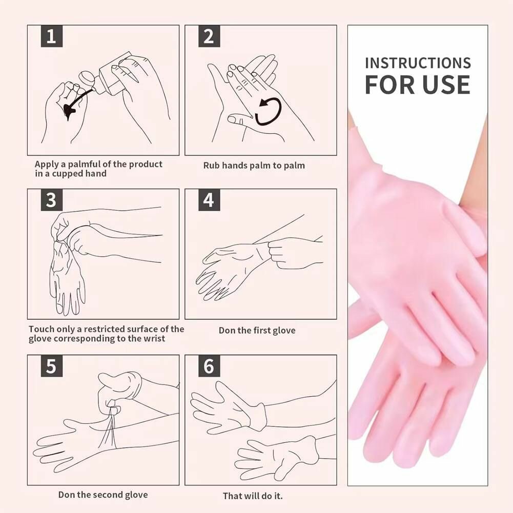 Косметические увлажняющие спа-перчатки гелевые многоразовые, Варежки для парафинотерапии