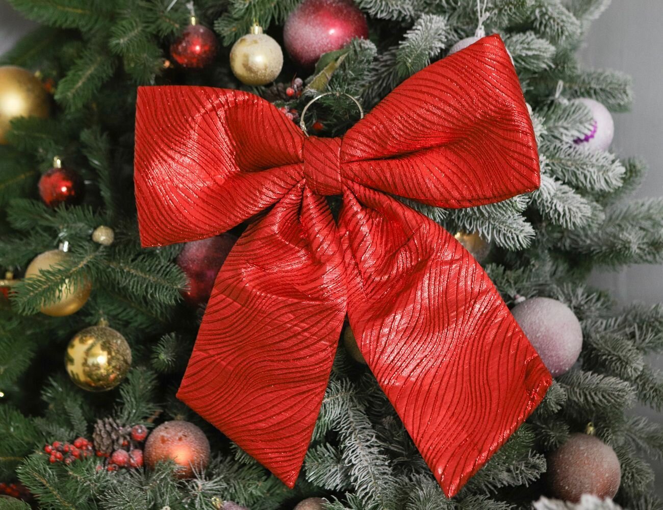 Бант для декорирования лючиано гранде, красный, 44х44 см, Due Esse Christmas XNA24003511