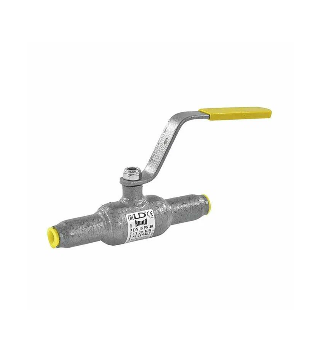 Кран шаровой сталь КШ. Ц. П Ду 40 Ру40 п/привар L=215мм полнопроходной LD КШ. Ц. П.040.040. П/П.02