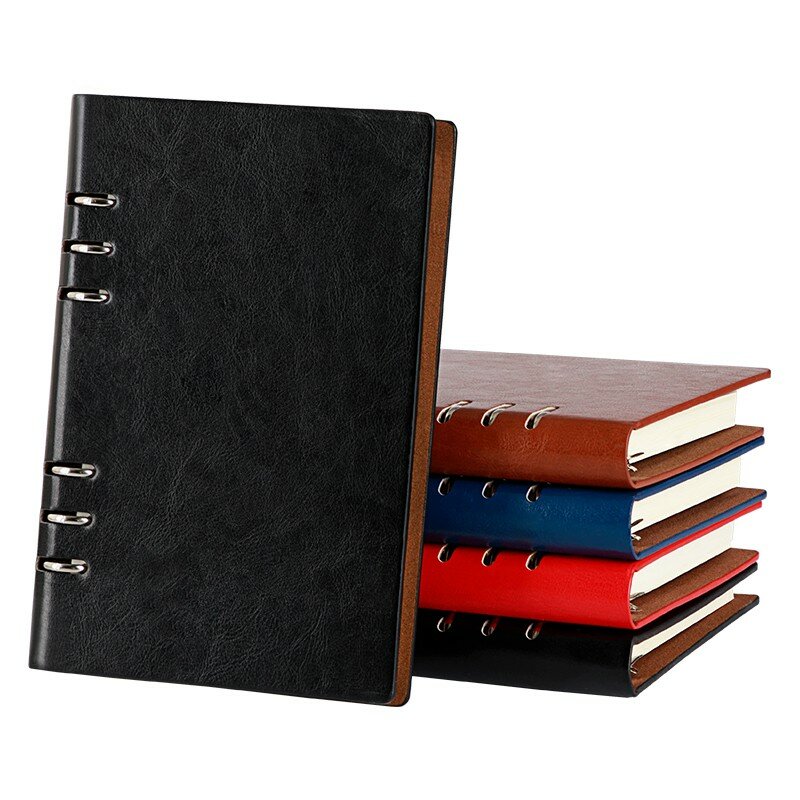 [Lowest Price Online] Faramon A5 Loose-Leaf Notebook, B5 Business Journal, Detachable Loose-Leaf Notebook, Stationery, Thickened Diary, Customizable Logo for Businesses, B5-Black