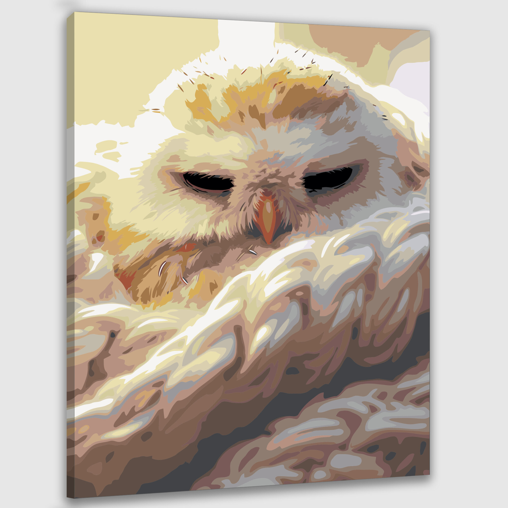 Картина по номерам 40x50 см, хомячок, крупный план, мягкие подстилки, теплые подстилки, уют, комфорт, умиротворение