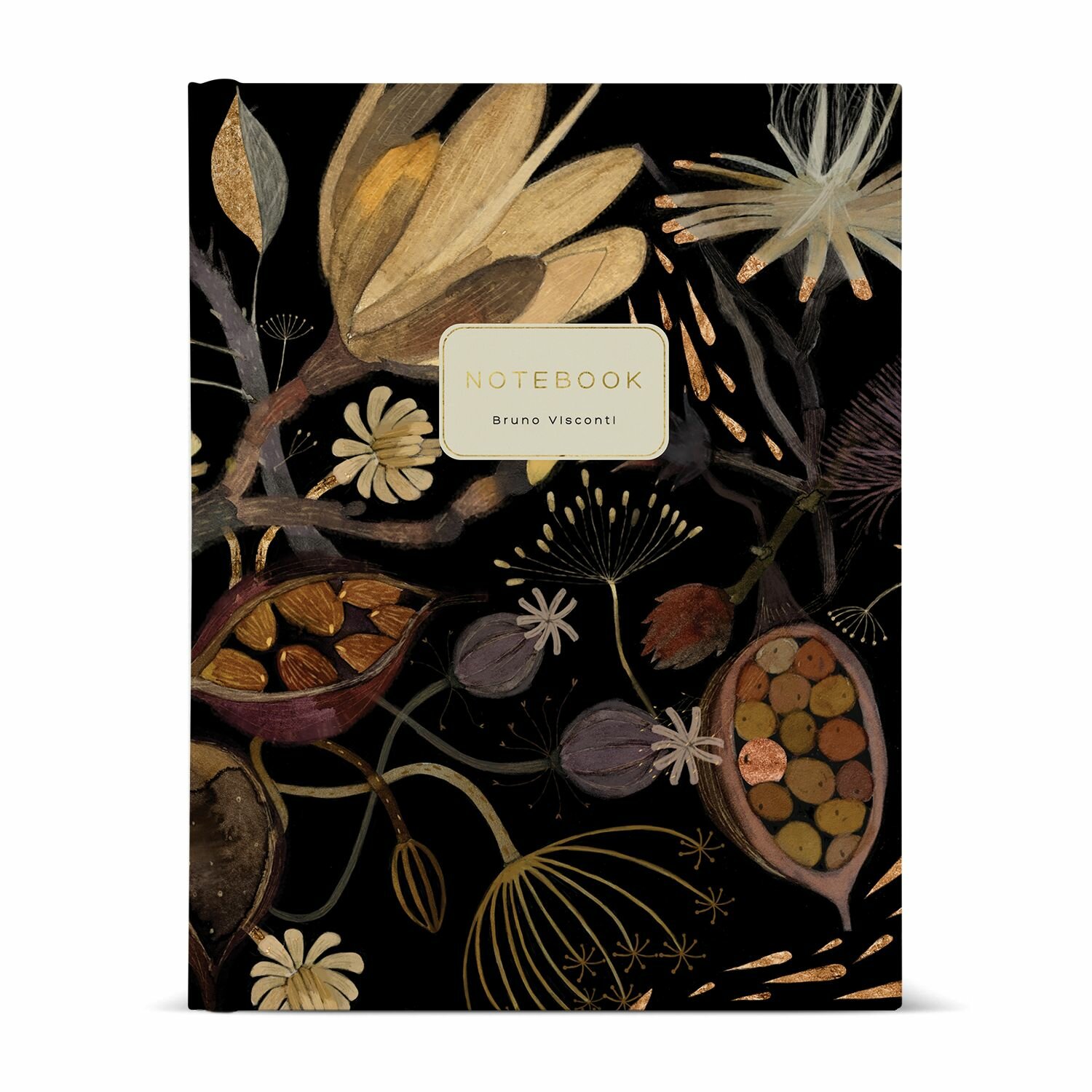 Тетрадь на кольцах со сменным блоком Bruno Visconti "ночные цветы", А5, в клетку