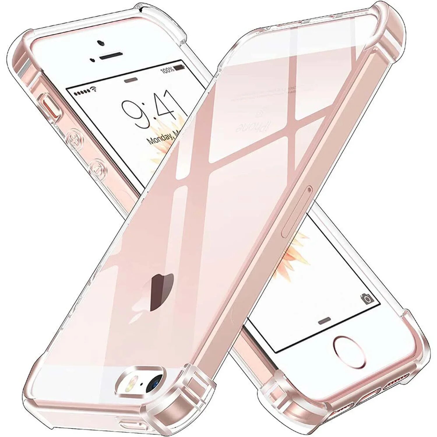 Противоударный мягкий прозрачный силиконовый чехол для iPhone 5 5s SE 2016 6 7 8 For iPhone SE 2016