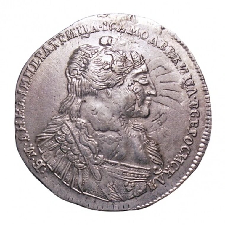 Рубль 1736 года, инкузный брак, новодел сувенирная копия монеты, нумизматика, деньги для коллекции