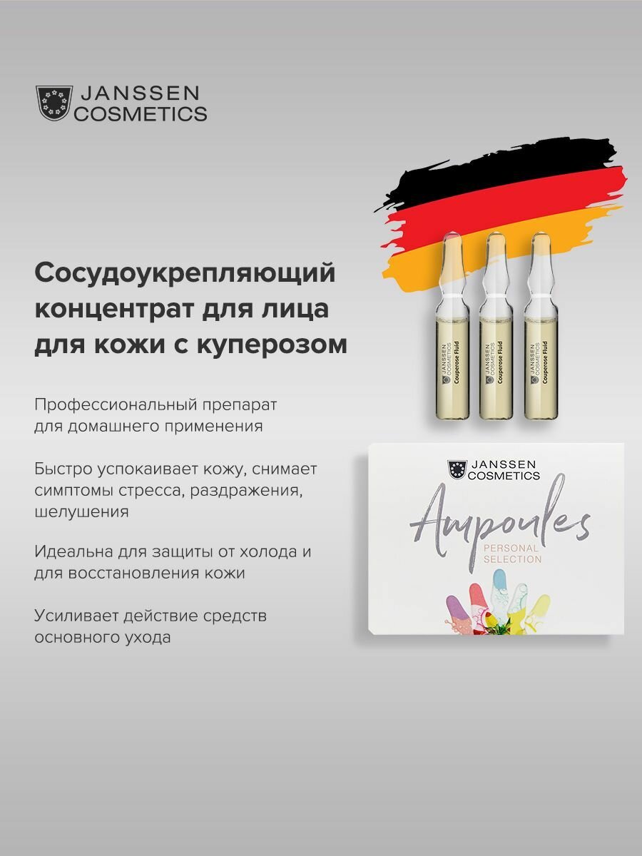 Janssen Cosmetics Ампульный концентрат для куперозной кожи Аnti-Couperose (couperosed skin) 3 х 2 мл