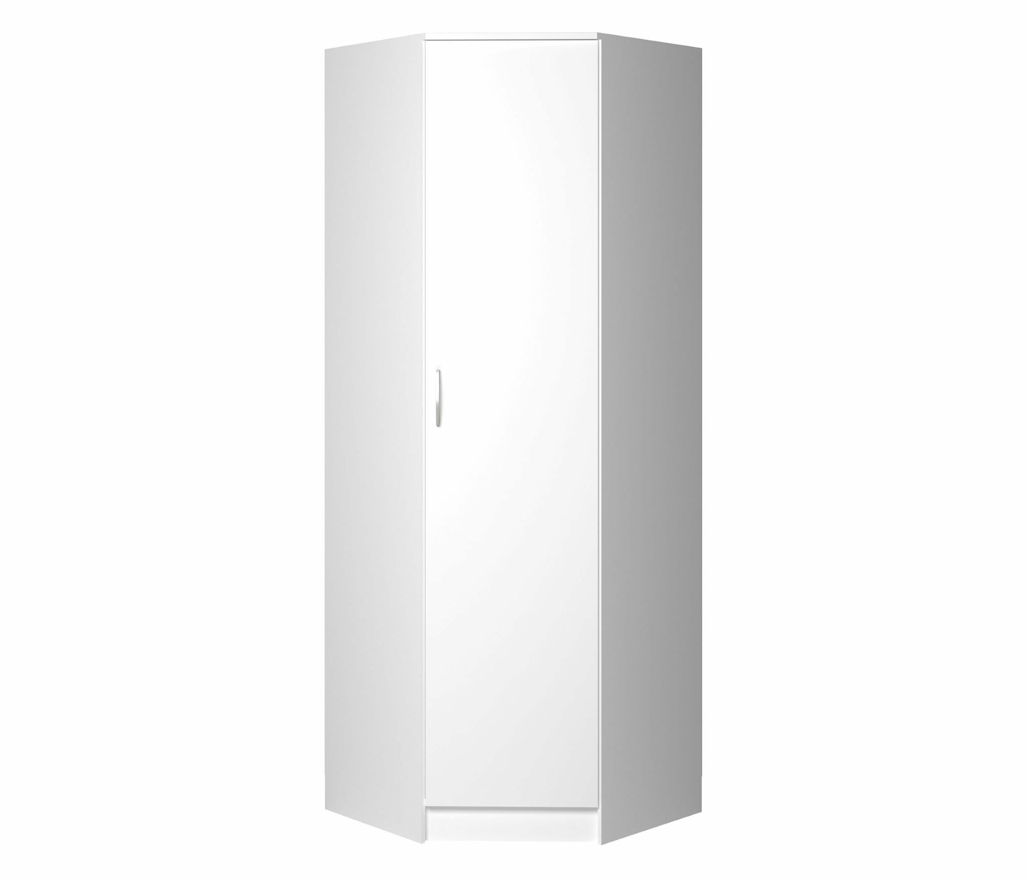 Шкаф угловой Фреш УФР 2-1, белый, 90х50х200 см, ЛДСП, 6 полок и 3 ящика