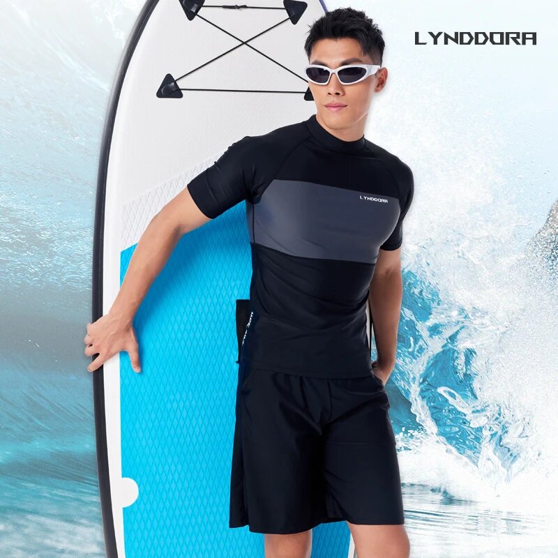 Мужской рашгард с шортами LYNDDORA, 4XL, Top and shorts 601